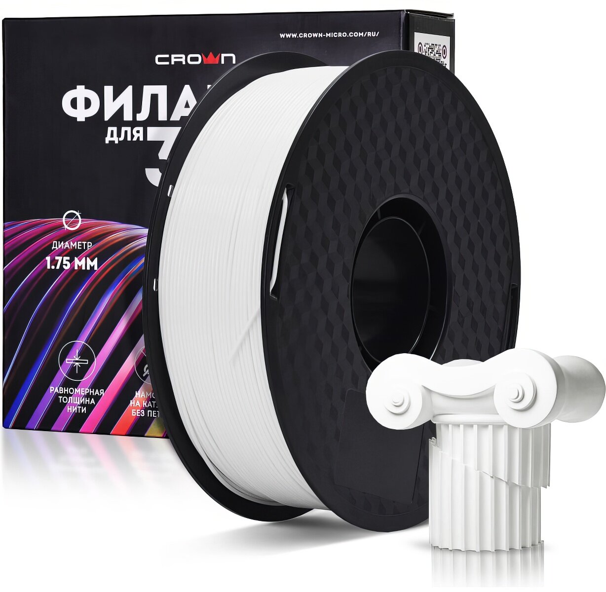 Пластик для принтера CROWN MICRO CM-FILPETG015W PETG Белый CM000003720