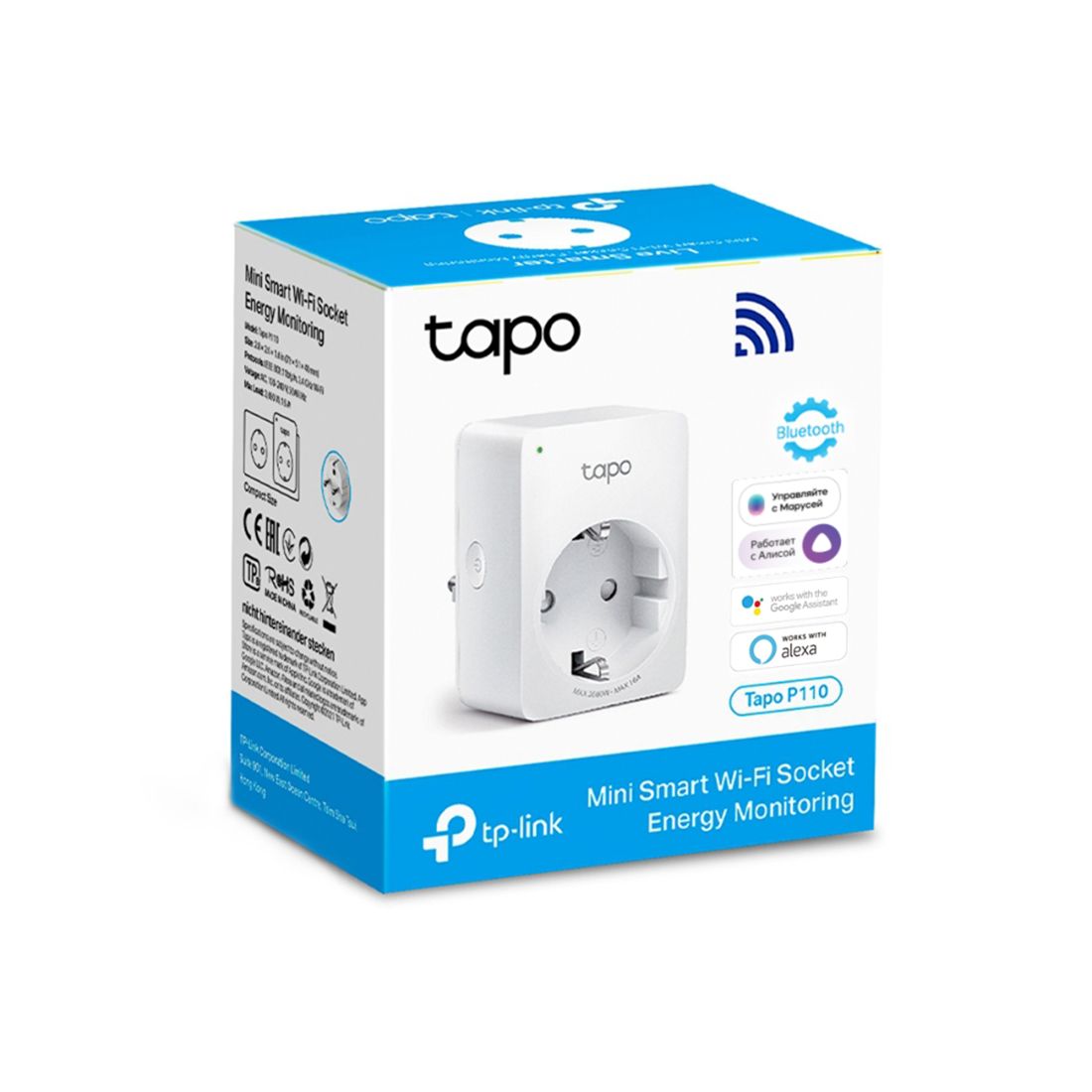 Умная розетка Mini Smart Wi-Fi Socket, Energy MonitoringSPEC: 100-240 V, Max Load 16 A, 50/60 Hz, 2.4 GHz Wi-Fi networkingFEATURE: Amazon Certified for Humans (FFS), Energy Monitoring, Voice Control (works with Amazon Alexa and Google Assistant