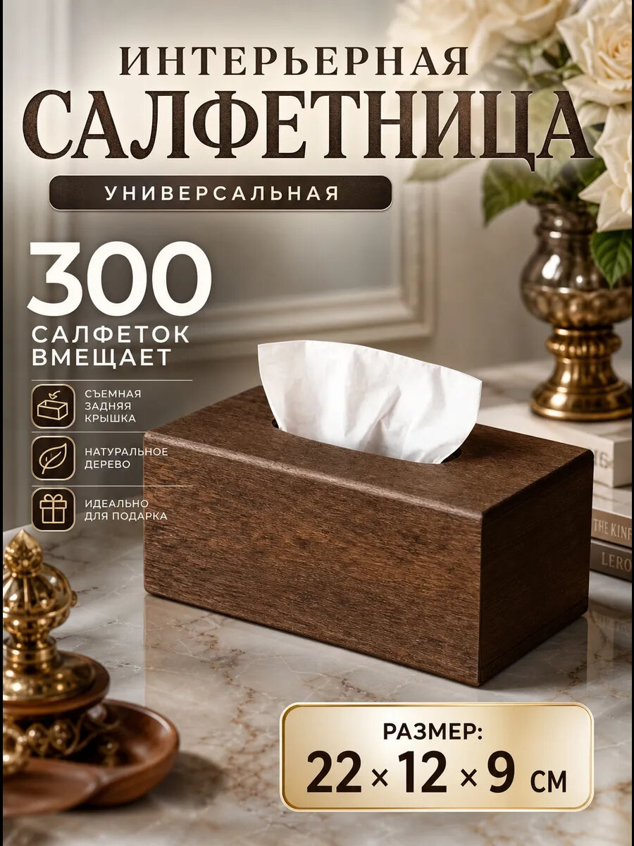 Салфетница интерьерная диспенсер для салфеток настольный В стиле ретро