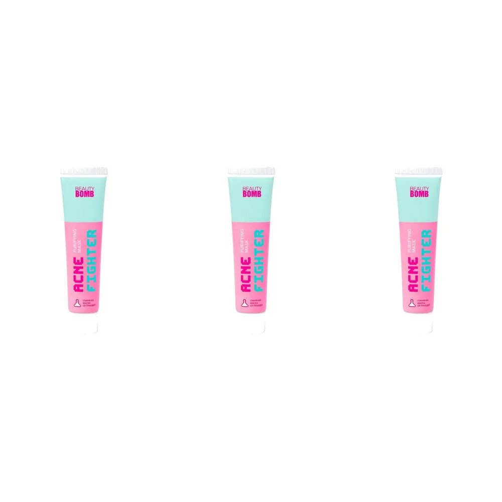Beauty Bomb Глиняная маска Acne Fighter Anti-Pimple Purifying Mask, 40 мл, 3 шт