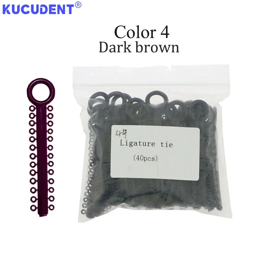 Лигатуры ортодонтические KUCUDENT, Color 4, 40 шт.