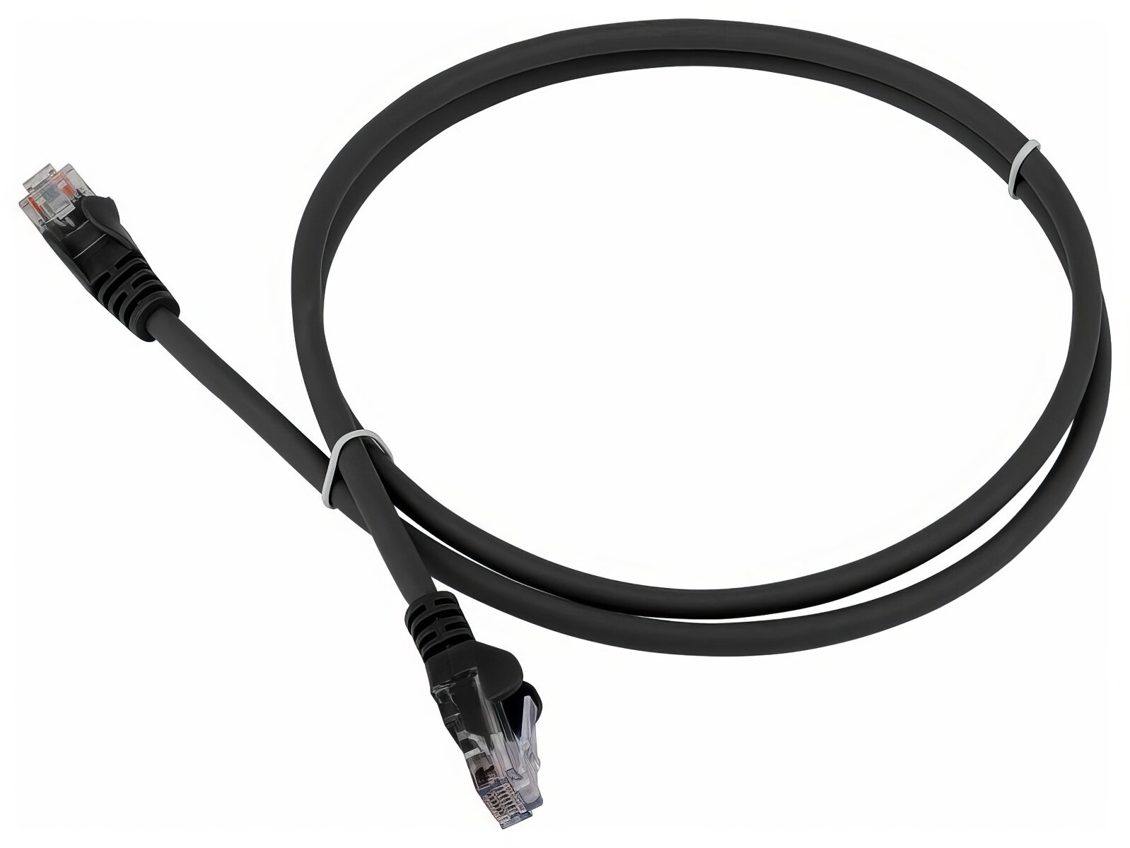 Патч-корд LANMASTER RJ45-RJ45, 4 пары, UTP, категория 5е, 0.3 м, черный, LSZH, LAN-PC45/U5E-3.0-BK LAN-PC45/U5E-0.3-BK