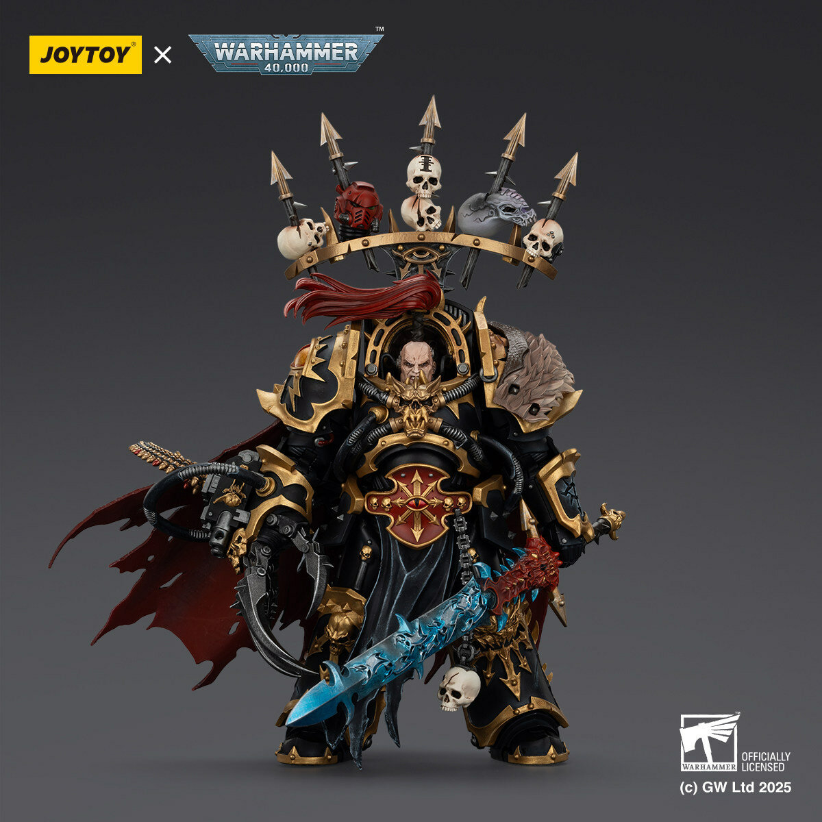 Фигурка солдата Абаддона, избранного бога, из вселенной Warhammer 40K, из серии Dark Source Dark Source