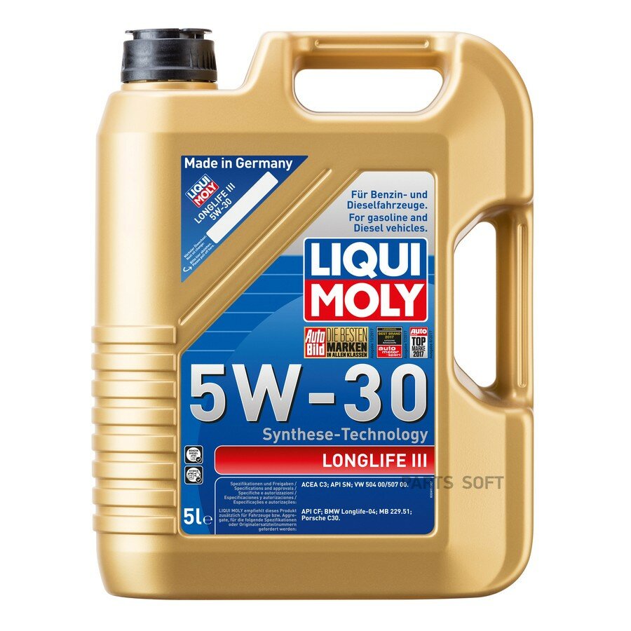 ММ синт. LONGLIFE III 5W-30 5Л от официального дистрибьютора, LIQUI MOLY, артикул 20822