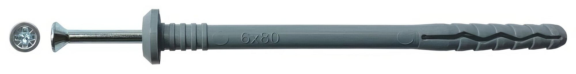 Дюбель-гвоздь 6x80 мм полукруглая манжета полипропилен (85 шт.)