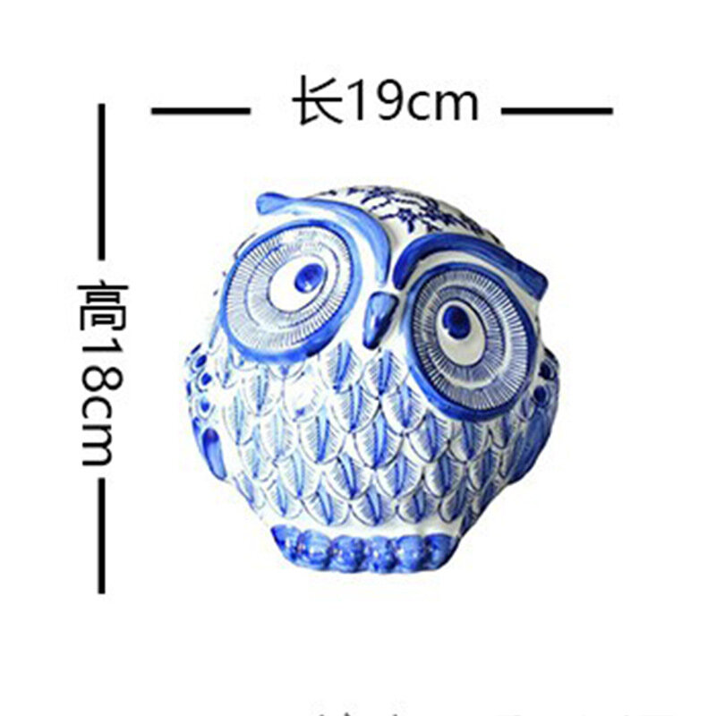 Большая фигурка совы из фарфора Jingdezhen, декор для дома в китайском стиле, подарок на день рождения