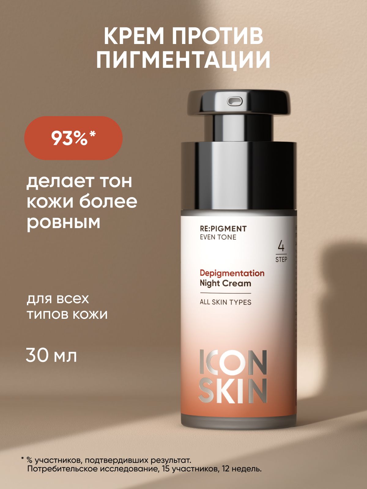 ICON SKIN Ночной крем против пигментации / Depigmentation Night Cream, 30 мл