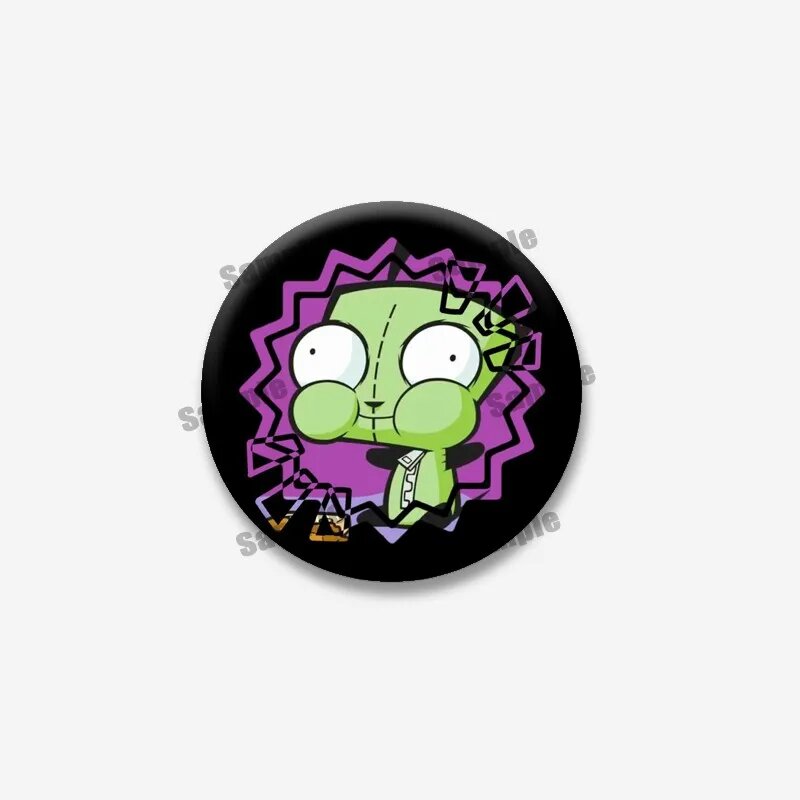Брошь Invader Zim, Цвет: 32mm, Окраска металла: Type 29