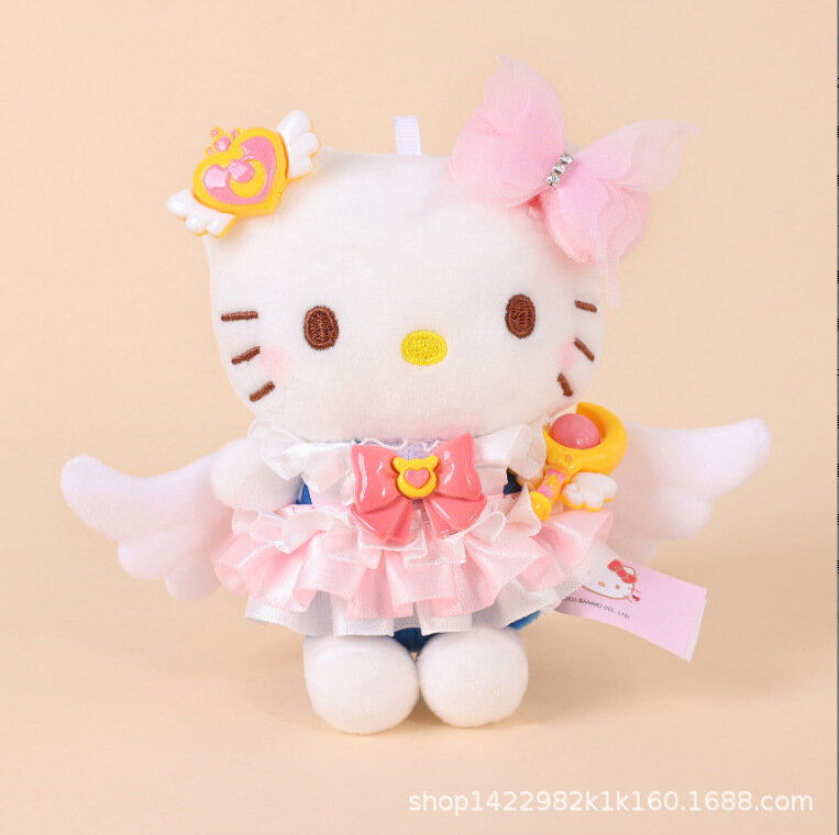 Оригинальный брелок Sanrio Hello Kitty, плюшевый кулон для рюкзака, 10 см, Sailor Moon