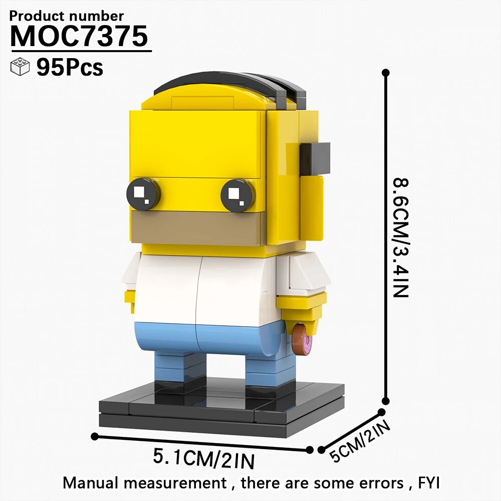 MOOXI MOC аниме фигурки-конструкторы Желтый, MOC7375