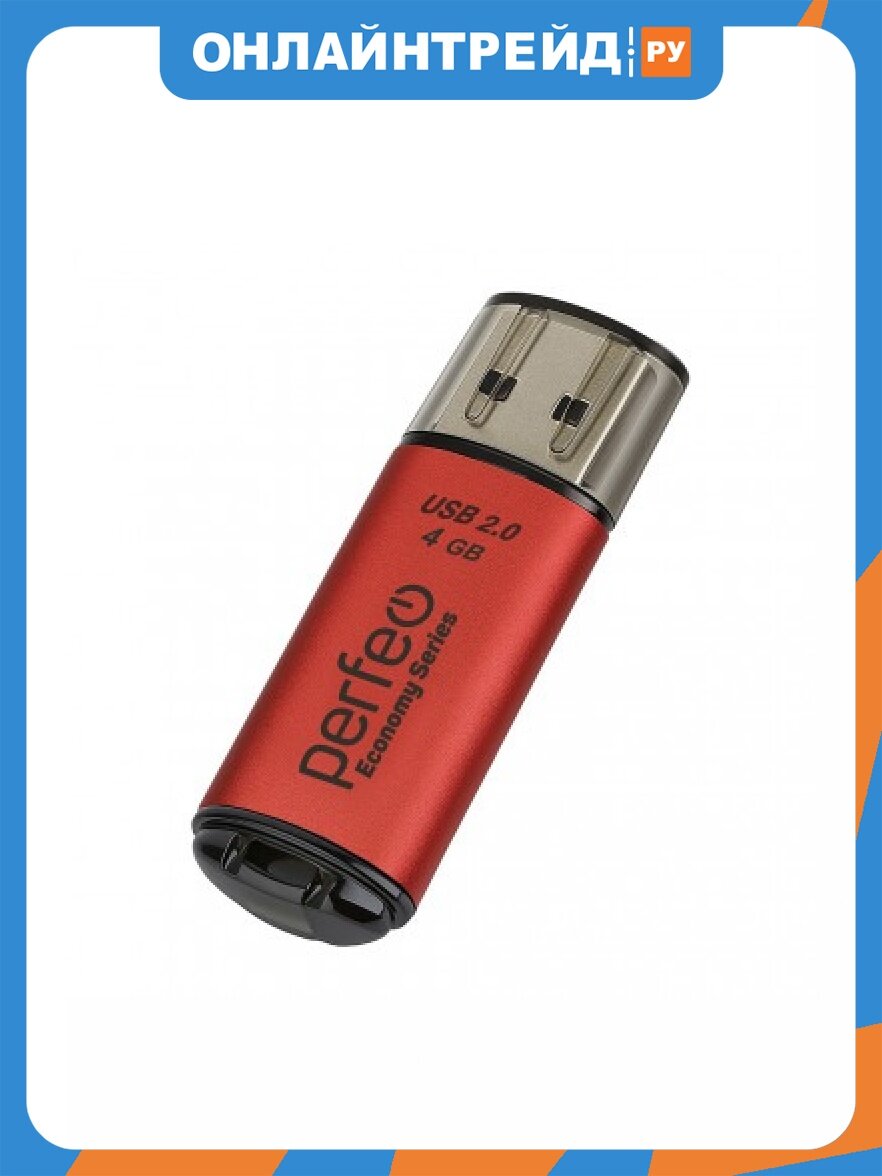 Флеш накопитель Perfeo 4GB E04 Red economy series USB 2.0
