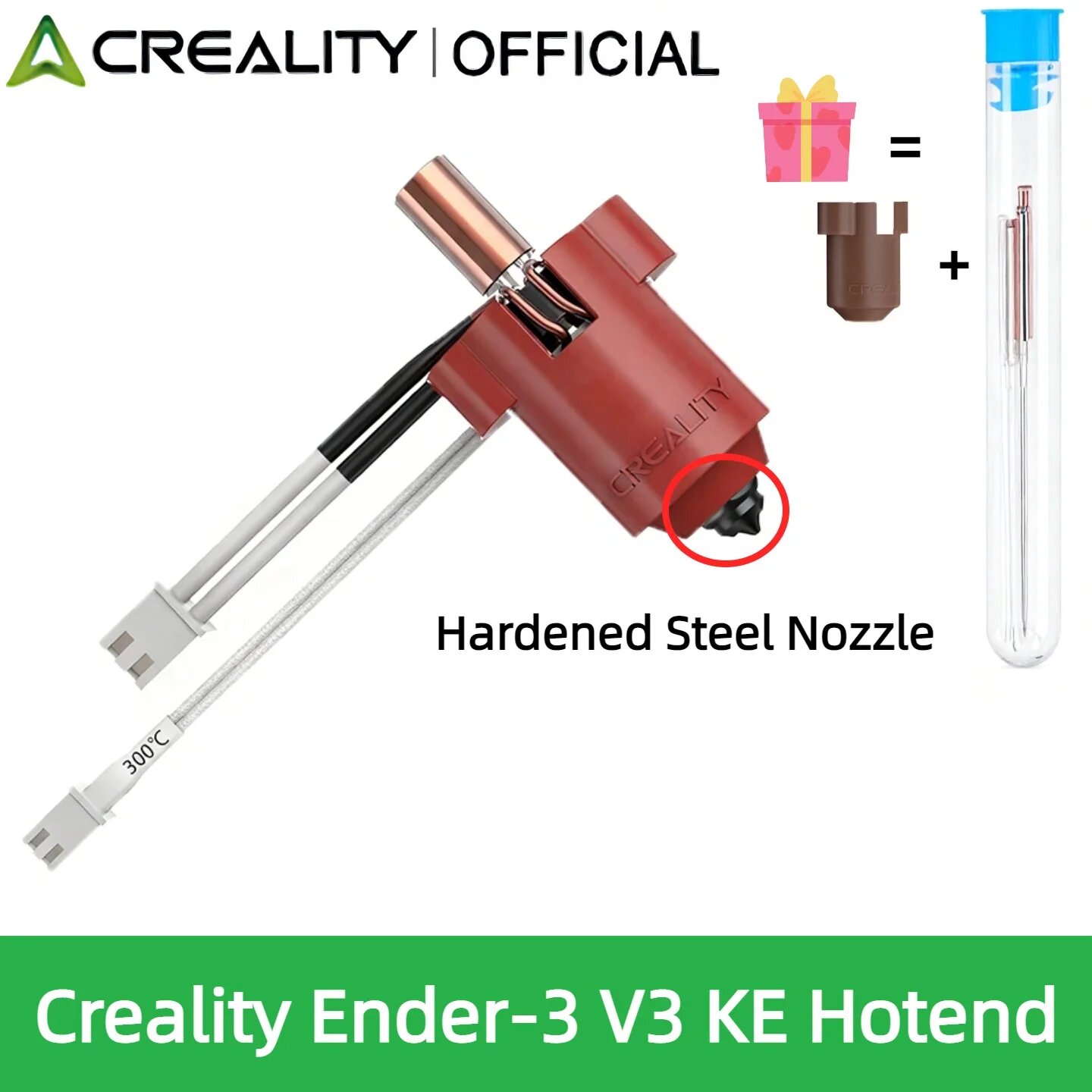Creality Ender-3 V3 KE Hotend Kit Красный, Hardened Steel