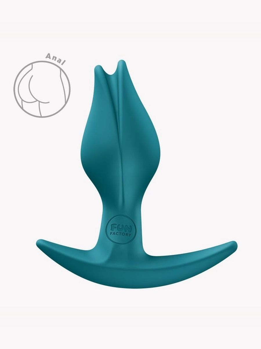 Анальная пробка Fun Factory Bootie Fem с ассиметричным основанием, зеленая