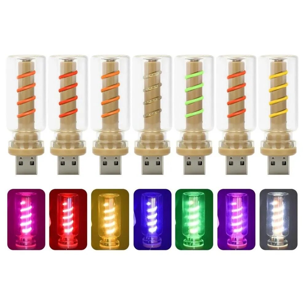Лампа автомобильная USB LED PPP0473971006-2 разноцветная Китай