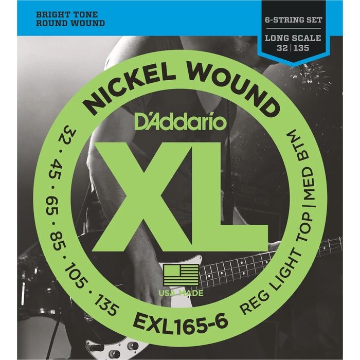DAddario EXL165-6 Комплект струн для 6-струнной бас-гитары 32-135