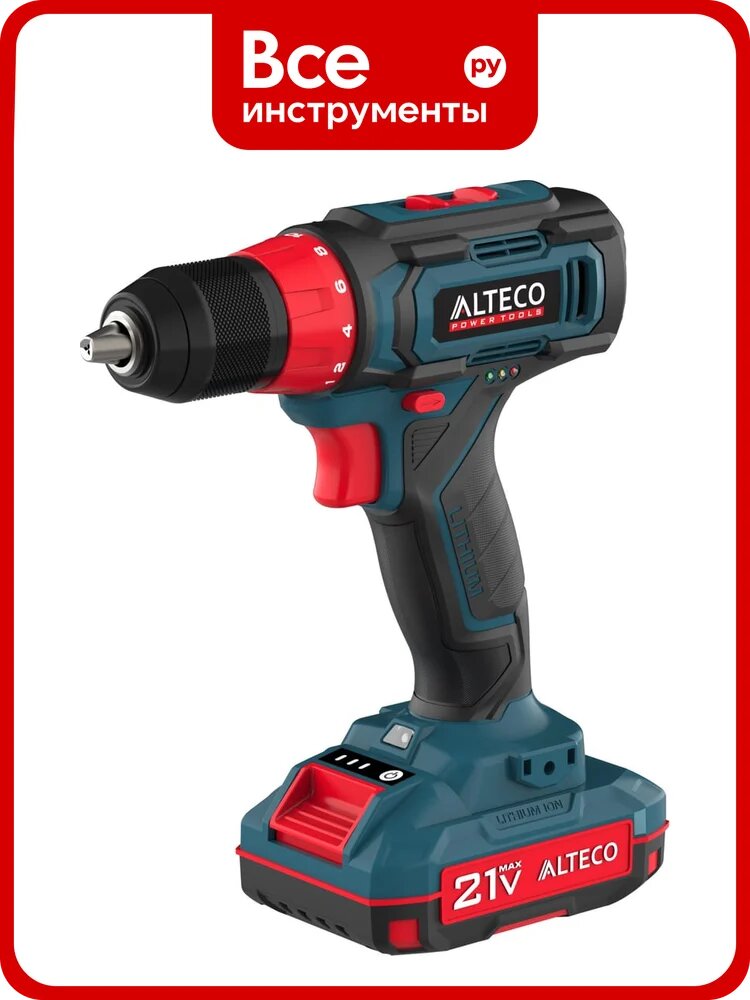 Аккумуляторная дрель шуруповерт ALTECO CD 21-35 73508