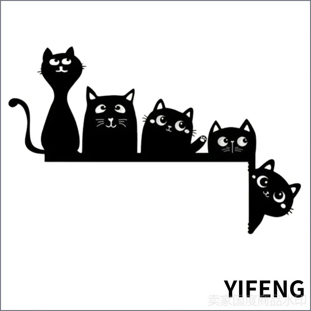 Металлическое украшение для дверного косяка в виде пяти котят, размер 20 13 см