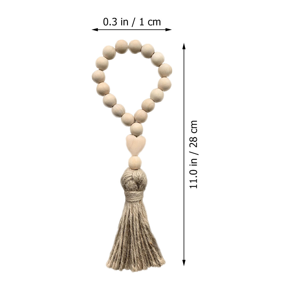 Декоративная Подвеска Из Дерева С Бисером И Тassel В Boho Стиле 28Cm