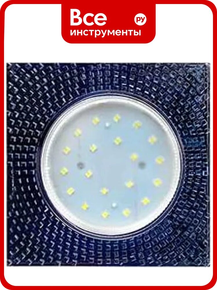 Светильник Ecola Gx53 h4 5320 glass квадрат с черной мозаикой/фон черный/центр. часть хром 40x123x123 (к+) FL53SGECB