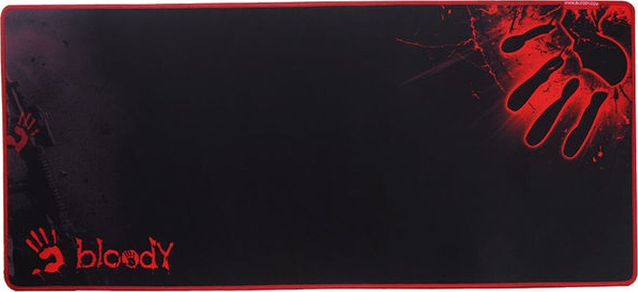 Игровой коврик для мыши 80х30 см Bloody, черный, красный