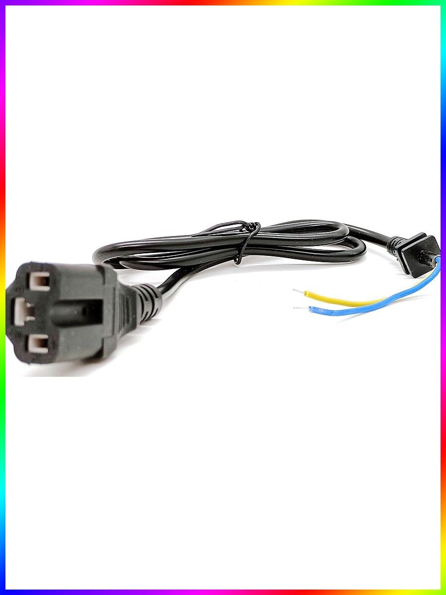 Кабель питания 3PIN 2х0.5 6A 100V 70см (мама)
