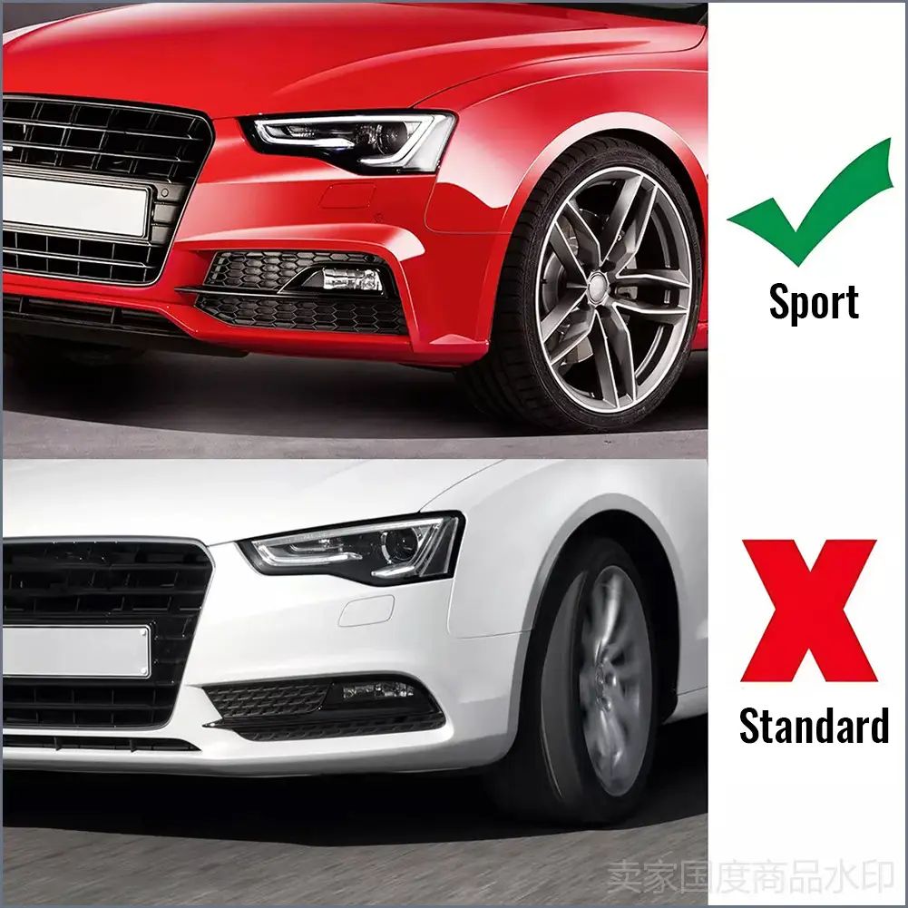Решетка противотуманной фары для переднего бампера Audi A5/S5 (2013 2016), черная, левая