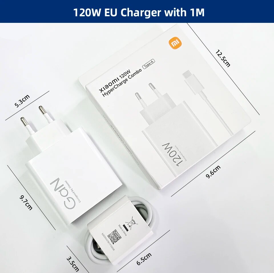 XIAOMI 120W HyperCharge EU с кабелем 1м
