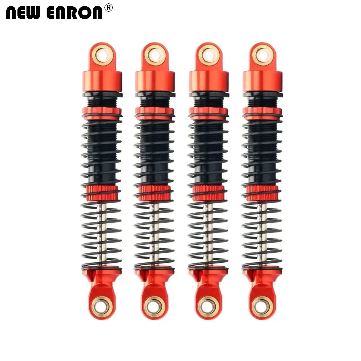 4 шт. амортизаторы NEW ENRON металлические 53/59/65/71/77 мм для RC автомобилей 1/12 Red-59mm 4Pcs