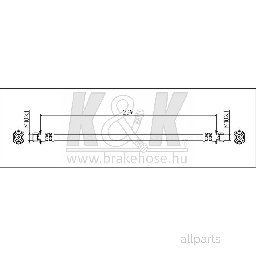 K&K FT1576 Шланг тормозной TOYOTA LAND CRUISER PRADO (_J15_) 2015 - Rear Right/Left