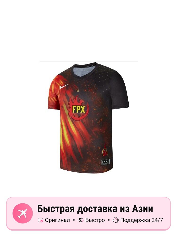 Футболка NIKE Black V-neck Moderate Straight Fit