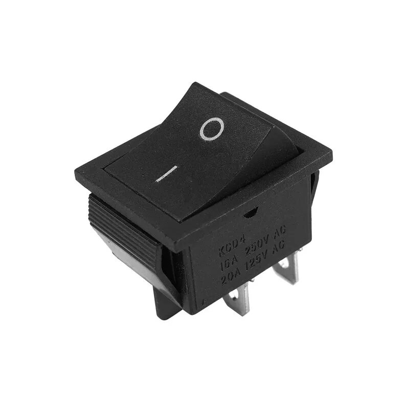 AC 250V 16A 4 Pin ON/OFF I/O 2 Положение защелки DPST в кулисном переключателе 28x21 мм совместим с лодки