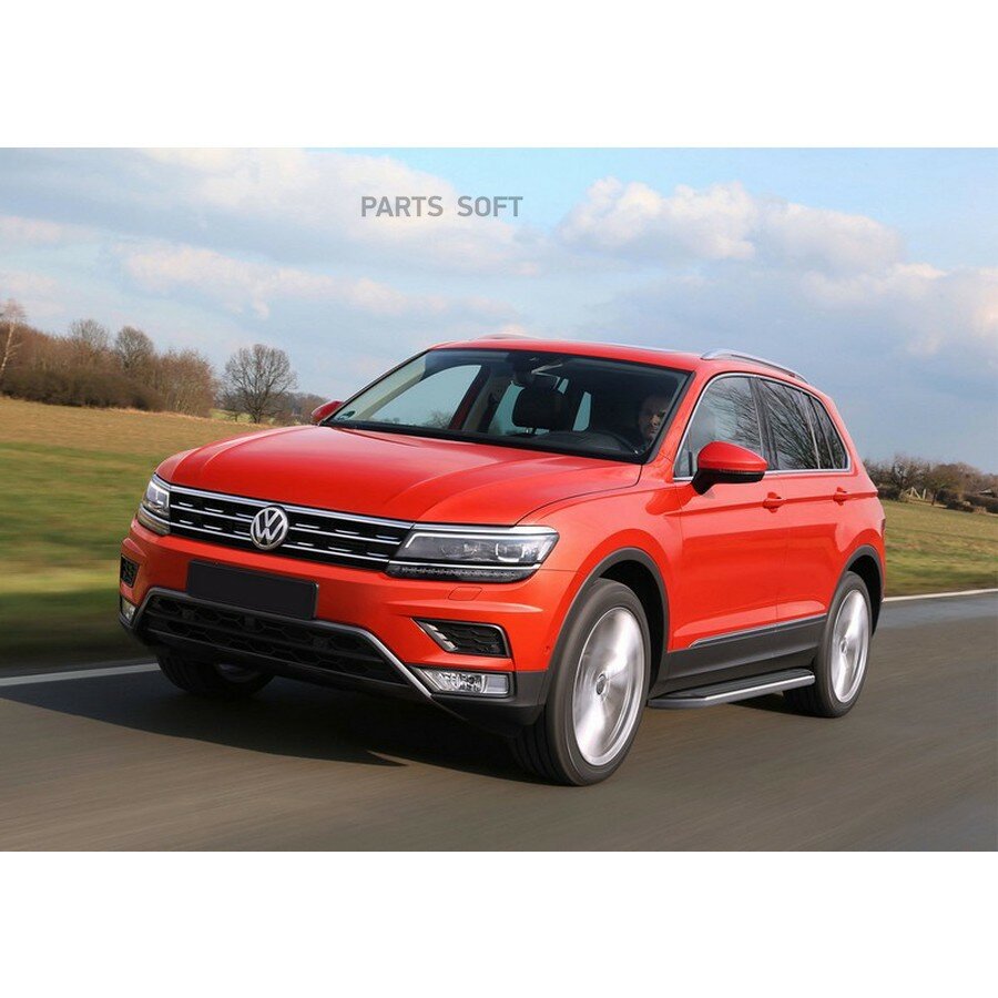 Пороги алюминиевые Rival Premium Volkswagen Tigu от официального дистрибьютора, RIVAL, артикул A173ALP58024
