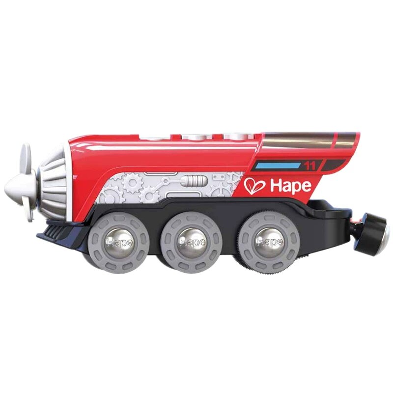 Hape Электрический винтовой звуковой поезд для детей 3-4 лет Обучающая железнодорожная игрушка с функцией звука