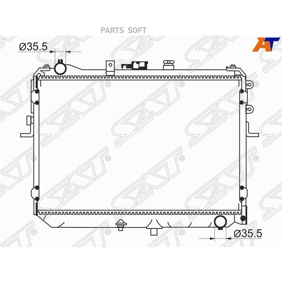 Радиатор Nissan Vanette 99-17 от официального дистрибьютора, SAT, артикул MZ00010