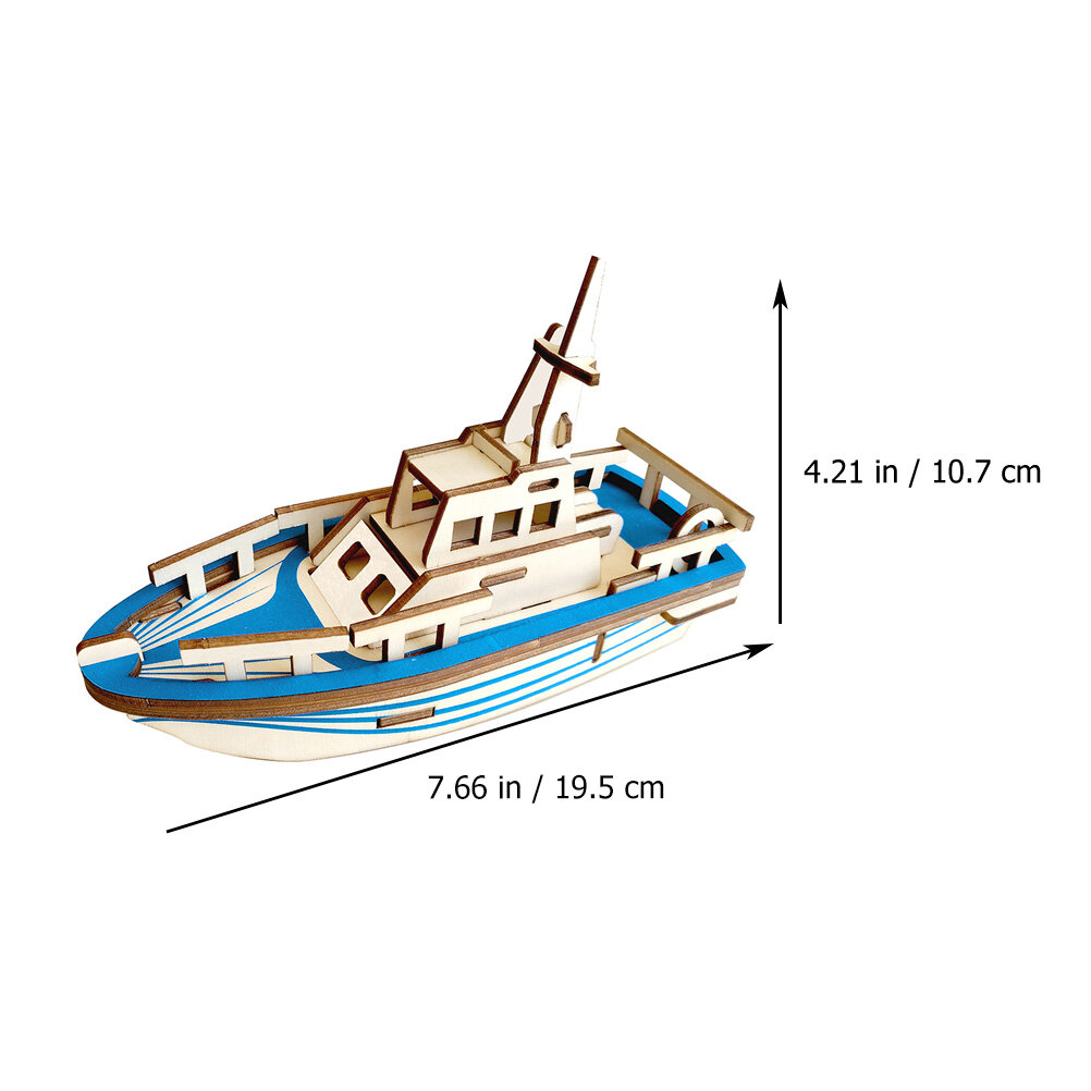 2pcs Игрушки В Деталях Творческий Пазл В Forme Лодки 3D Для Детей 19 5X6 5Cm