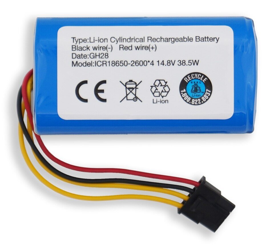 Аккумулятор для пылесоса REDMOND RV-R500, ECHO 520, BONA18650-MF1, 2600mAh, 14.8V