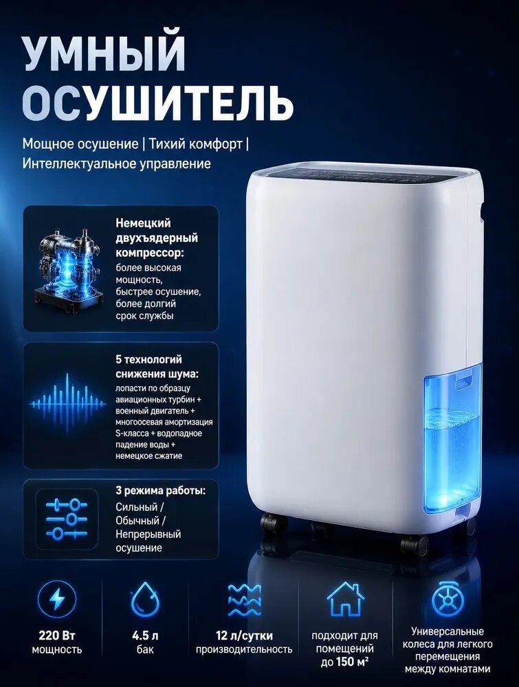 Vcj Осушитель воздуха с очисткой воздуха + антибактериальный