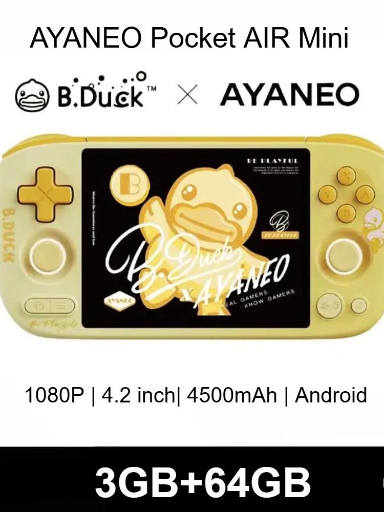 AYANEO Pocket AIR Mini B DUCK Ретро Портативная игровая консоль для Android MTK Helio G90T с восьмиядерным процессором, 4, 2-дюймовый Портативный игровой плеер с поддержкой 3G 64G