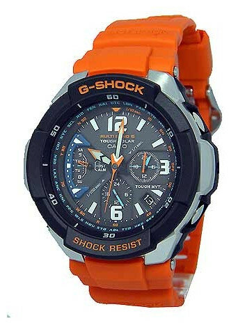 Наручные часы CASIO G-Shock, черный/серебряный/оранжевый — фото 1