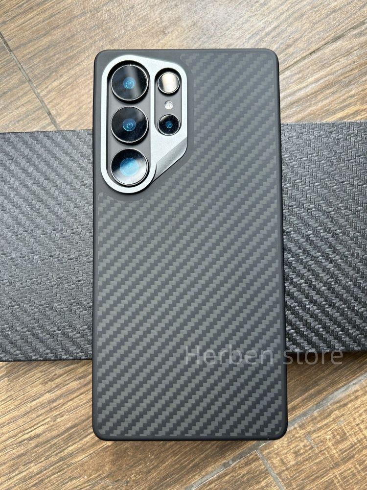 Чехол Real Carbon Samsung galaxy S25 ultra Ультратонкий чехол из углеродного волокна для смартфона, Рамки TPU