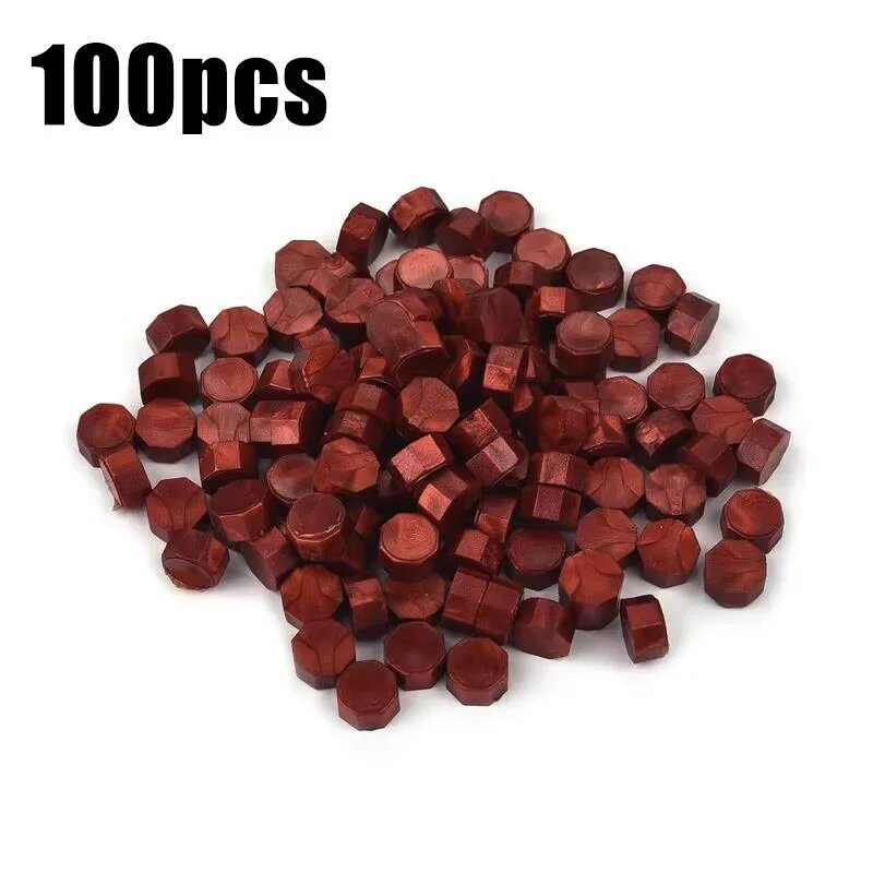 Восковые бусины для печатей 100/200 шт. Бордовый, 03-100pcs
