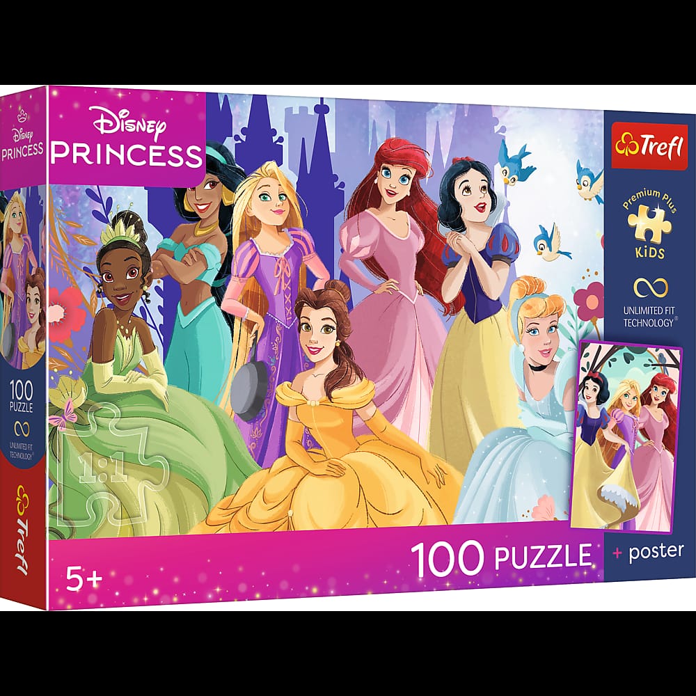 Пазл Trefl Premium Plus Kids Принцессы Disney "Отдых с принцессами", 100 элементов