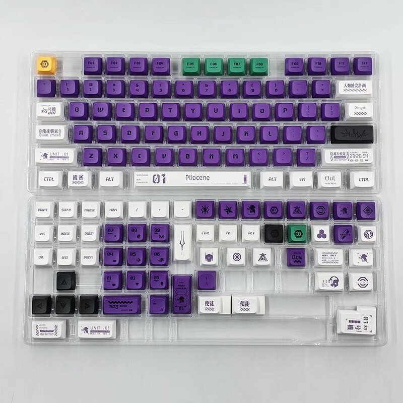 XDA Evangelion 01 134-клавишные механические клавиатурные накладки, английская раскладка, упаковка в пакет, полный