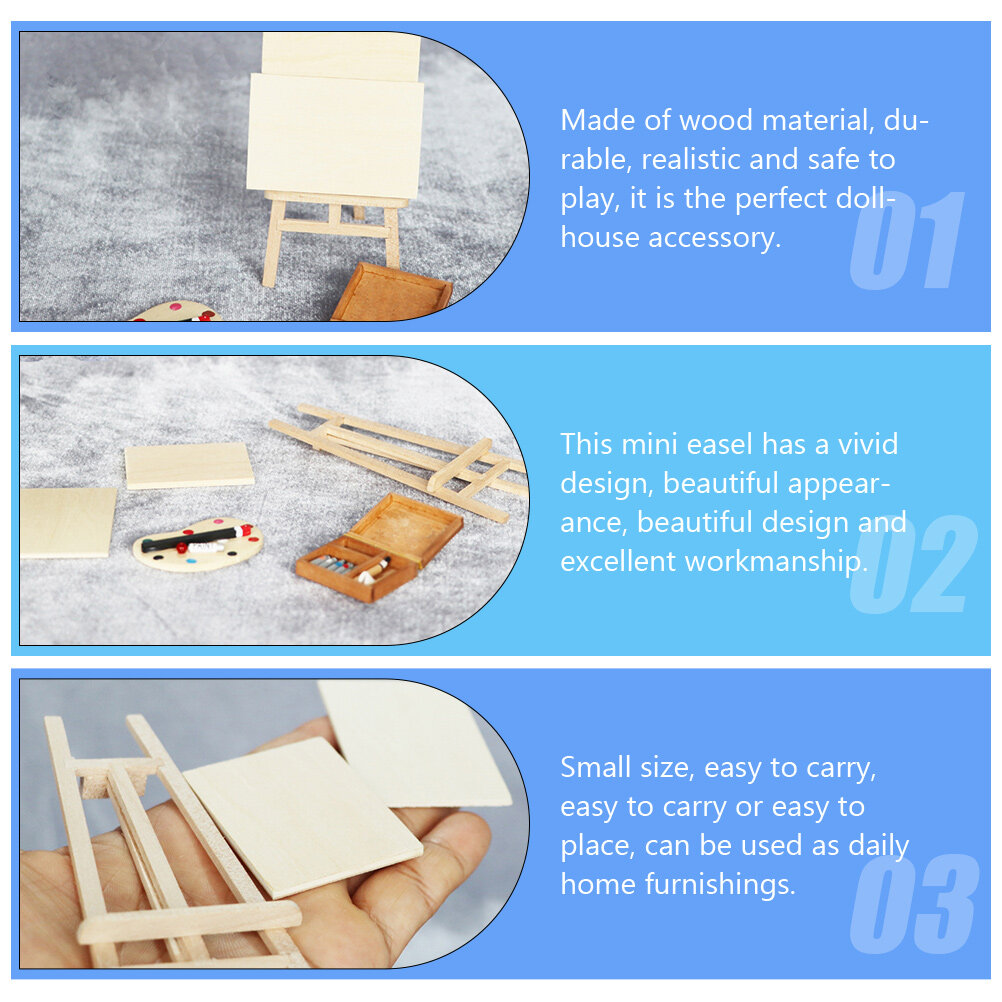 Набор Из 1 Шт Деревянная Мини Трельяж Для Кукольного Домика 13X7X1Cm