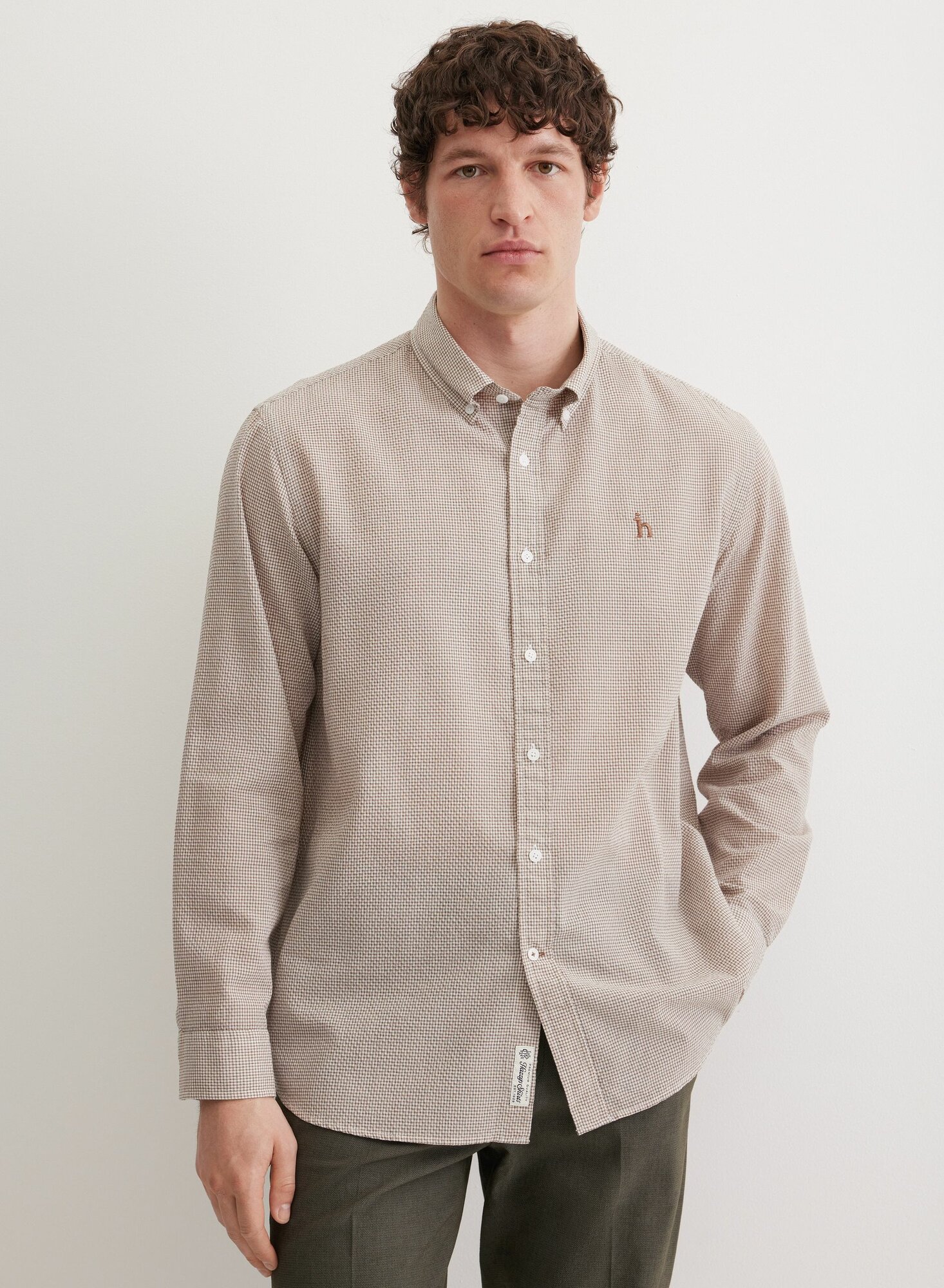 Рубашка HAZZYS, размер L, бежевый — фото 1