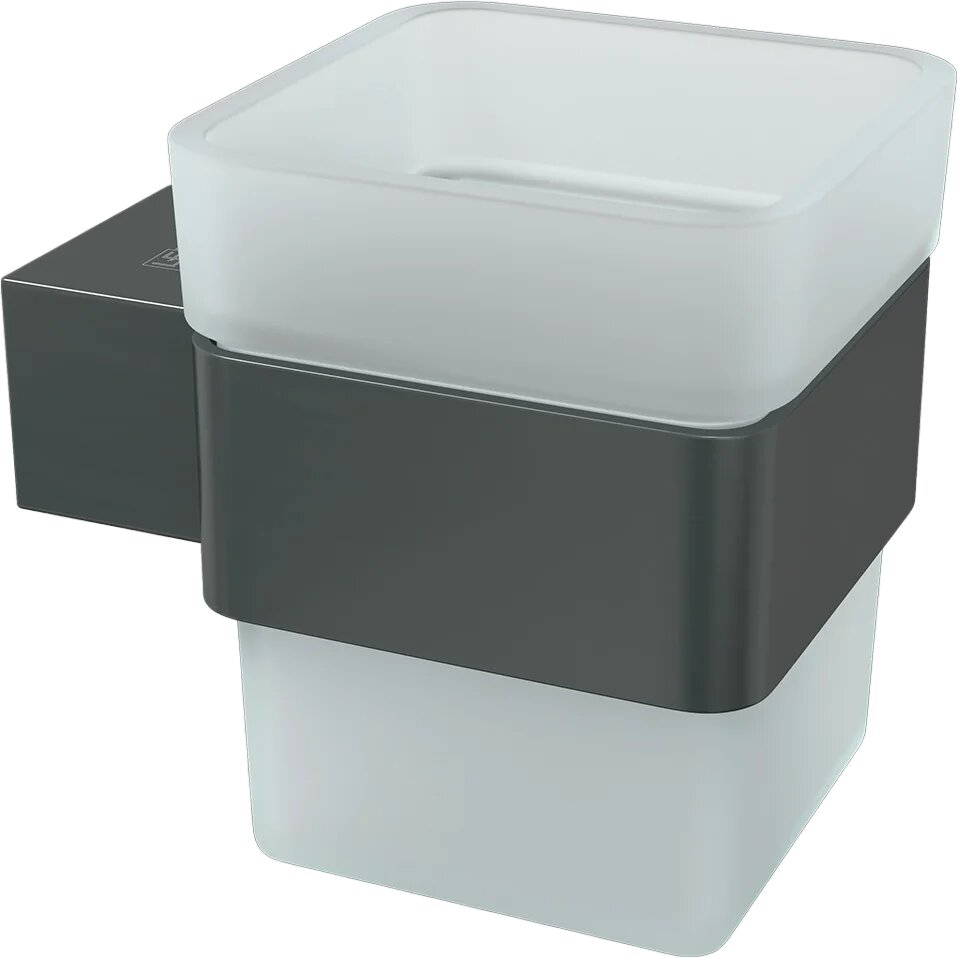 Стакан для ванной Lemark Smooth line 9736015 настенный, графит