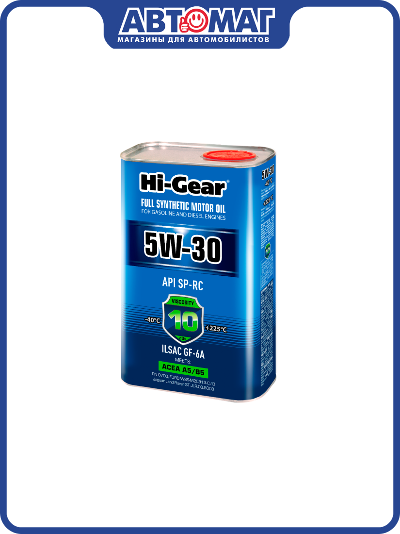 Моторное масло Hi-Gear 5W-30 SP-RC ACEA A5/B5, 1л. HG0530 Hi-Gear Motor Oil HG0530