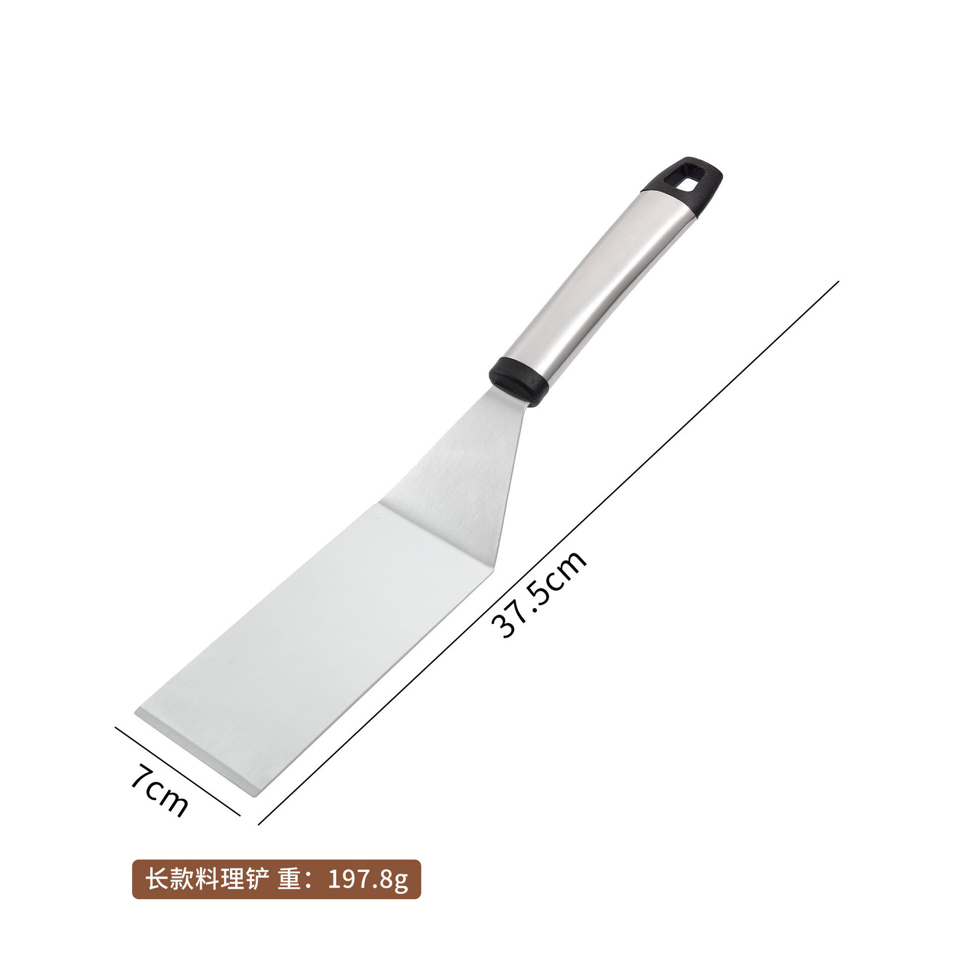 Нержавеющая сталь ручка длинный шпатель для готовки для Teppanyaki стейка блинов пиццы кухонный плоский поворотник
