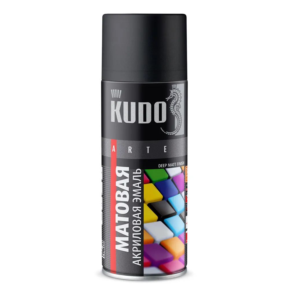 Акриловая краска эмаль матовая Deep matt finish KUDO KU-A9005М RAL 9005М черная матовая