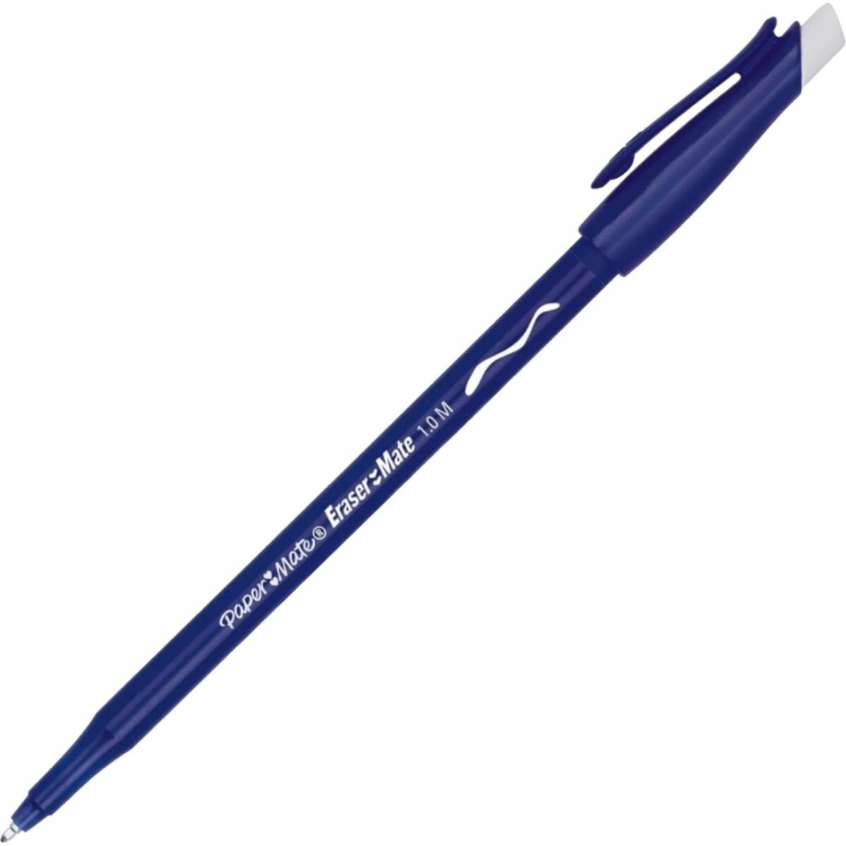 Ручка шариковая стираемая Paper Mate Replay (0.4мм, синяя, корпус бежевый) (S0190823), 12шт.